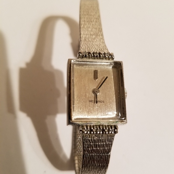 Helbros | Accessories | Ladies 7 Jewels Helbros Diamond Bezel Watch ...